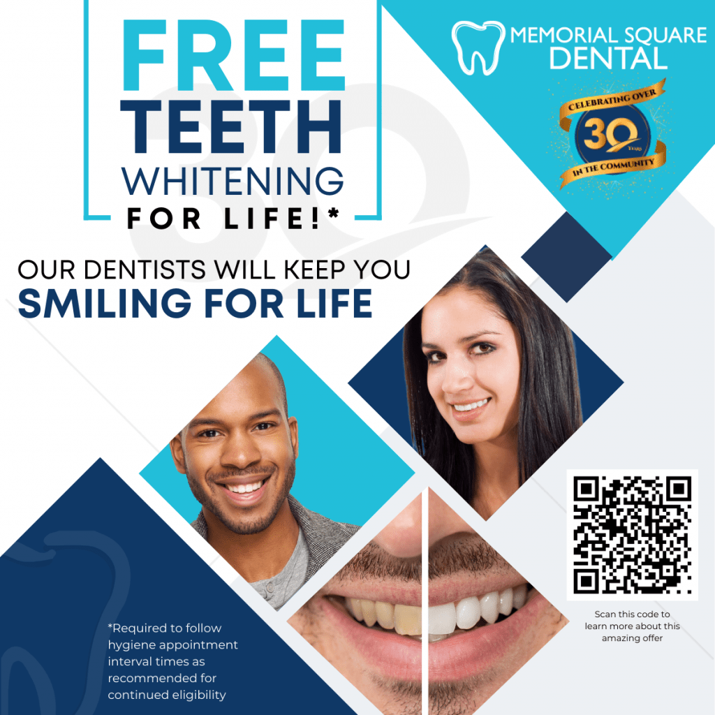 Free Teeth Whitening for Life - Memorial Square Dental Calgary